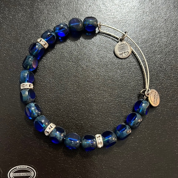 Alex and Ani | Jewelry | Alex And Ani Blue Bead Bracelet | Poshmark